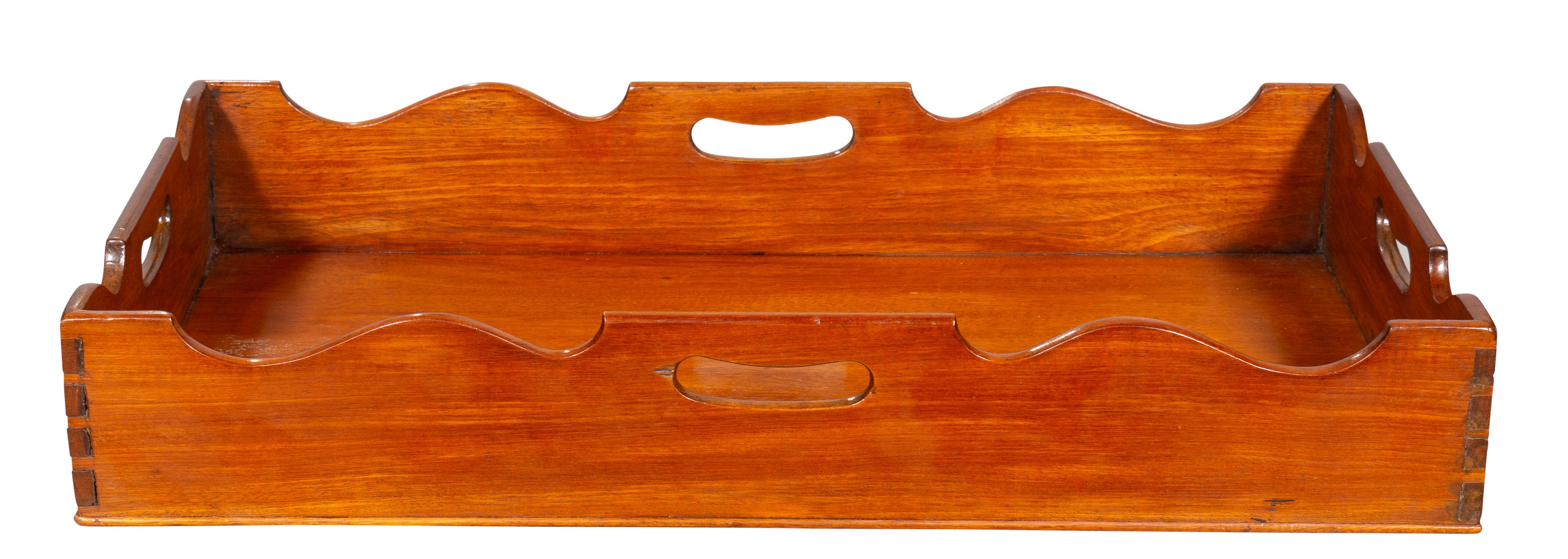 Late Georgian Mahogany Tray For Sale at 1stDibs
