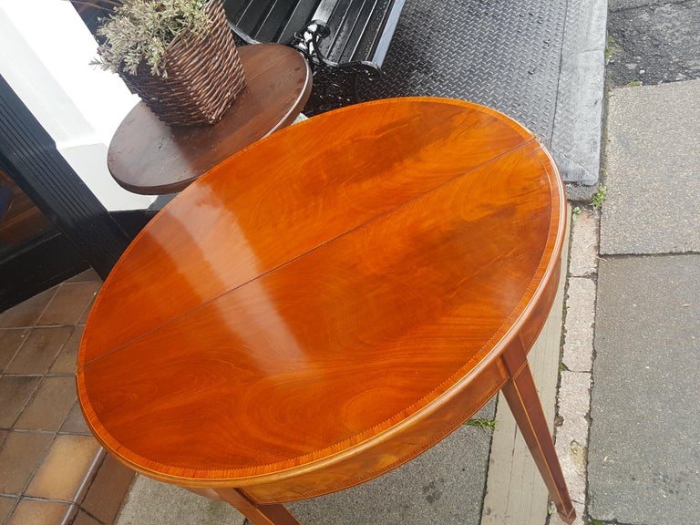 Late Georian Mahogany Half Moon Tea Table For Sale at 1stDibs