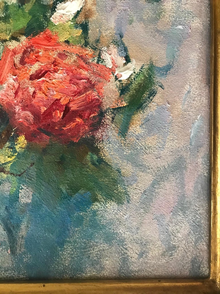 Late Impressionist Still Life Oil Painting, Pitcher with Peonies ...