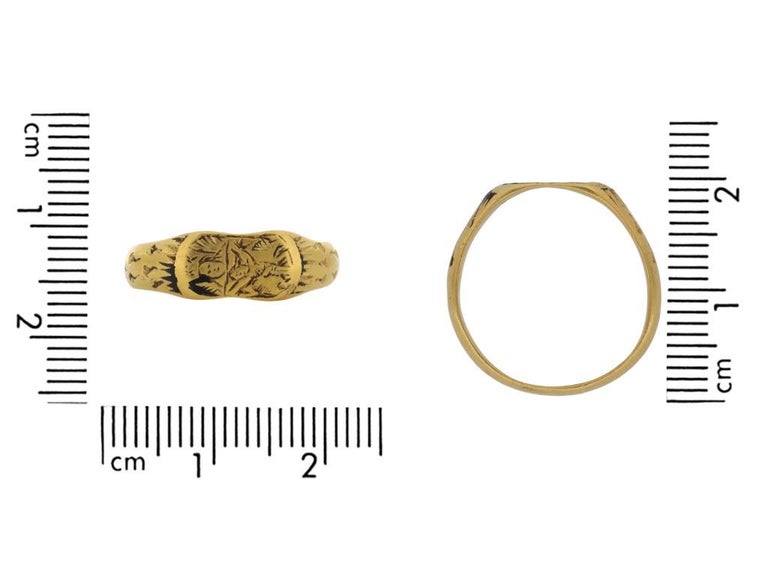Late Medieval Iconographic Ring Depicting the Holy Trinity, circa 1470 ...