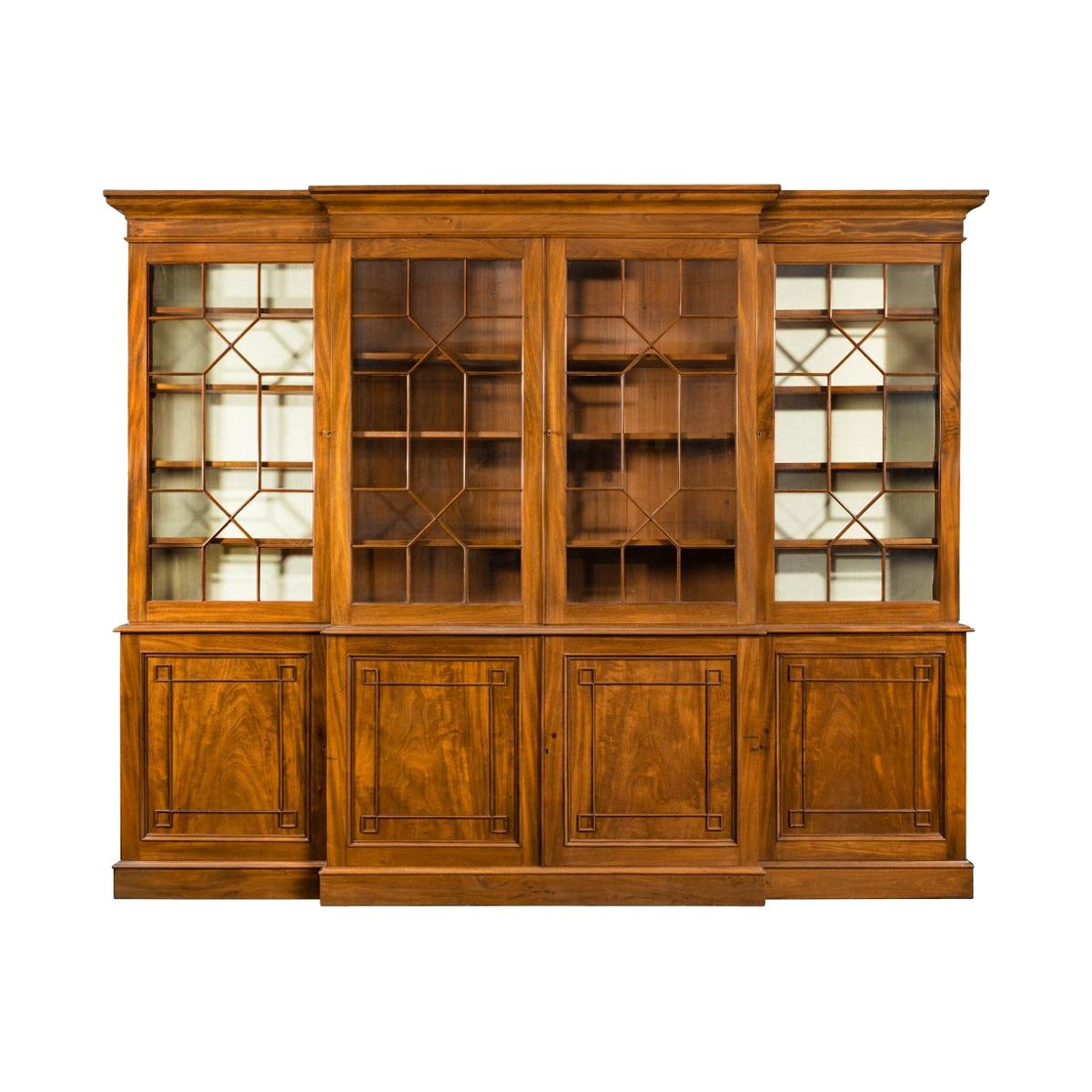 Regency Breakfront Bookcase For Sale at 1stDibs
