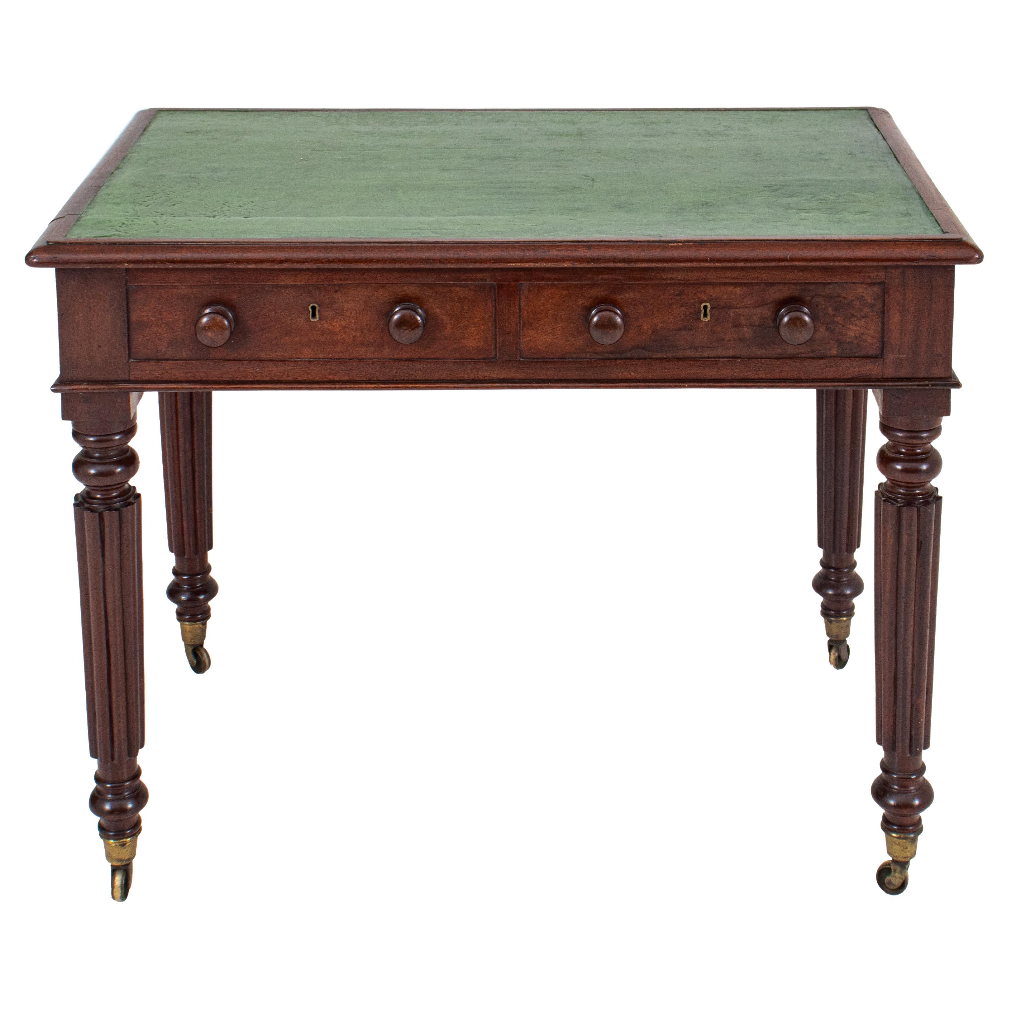 Regency Mahogany Writing Table or Desk at 1stDibs