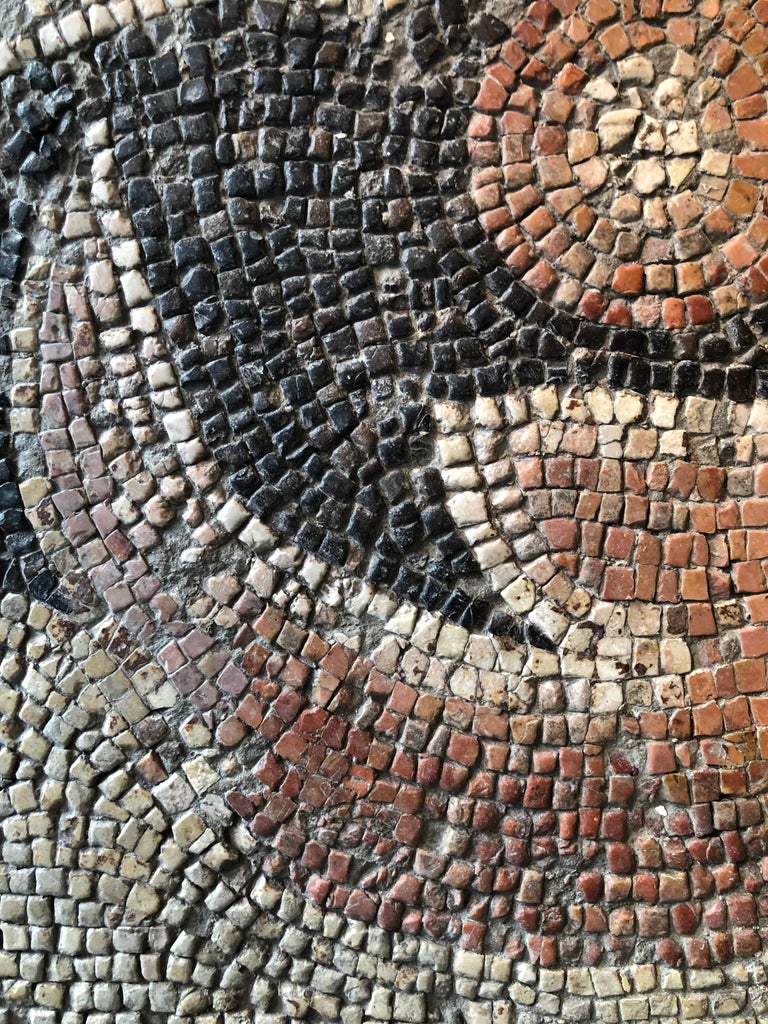 Late Roman Abstract Mosaic Fragment with Pomegranate in the Center For ...