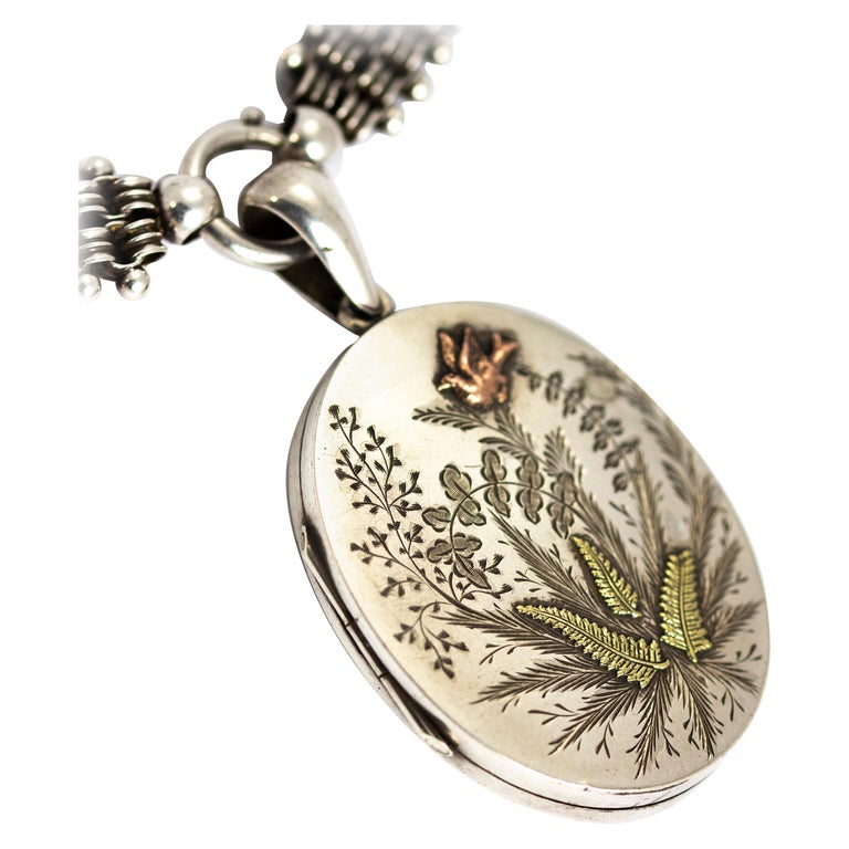 Late Victorian Aesthetic Movement Ornate Silver Locket at 1stDibs ...