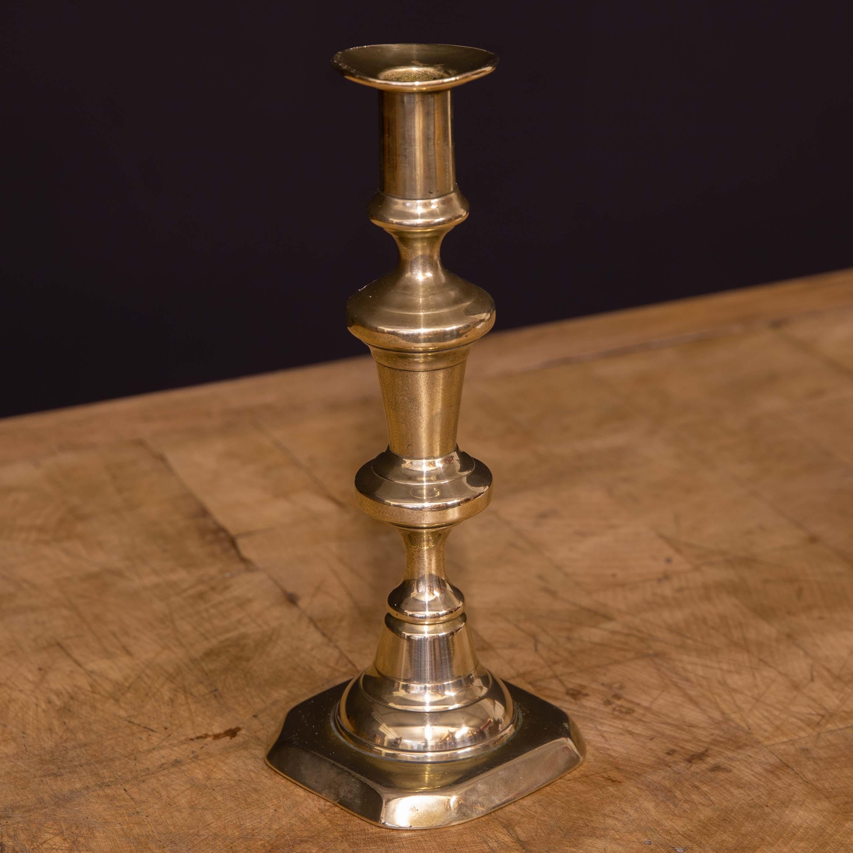 Late Victorian Brass Candlesticks at 1stDibs