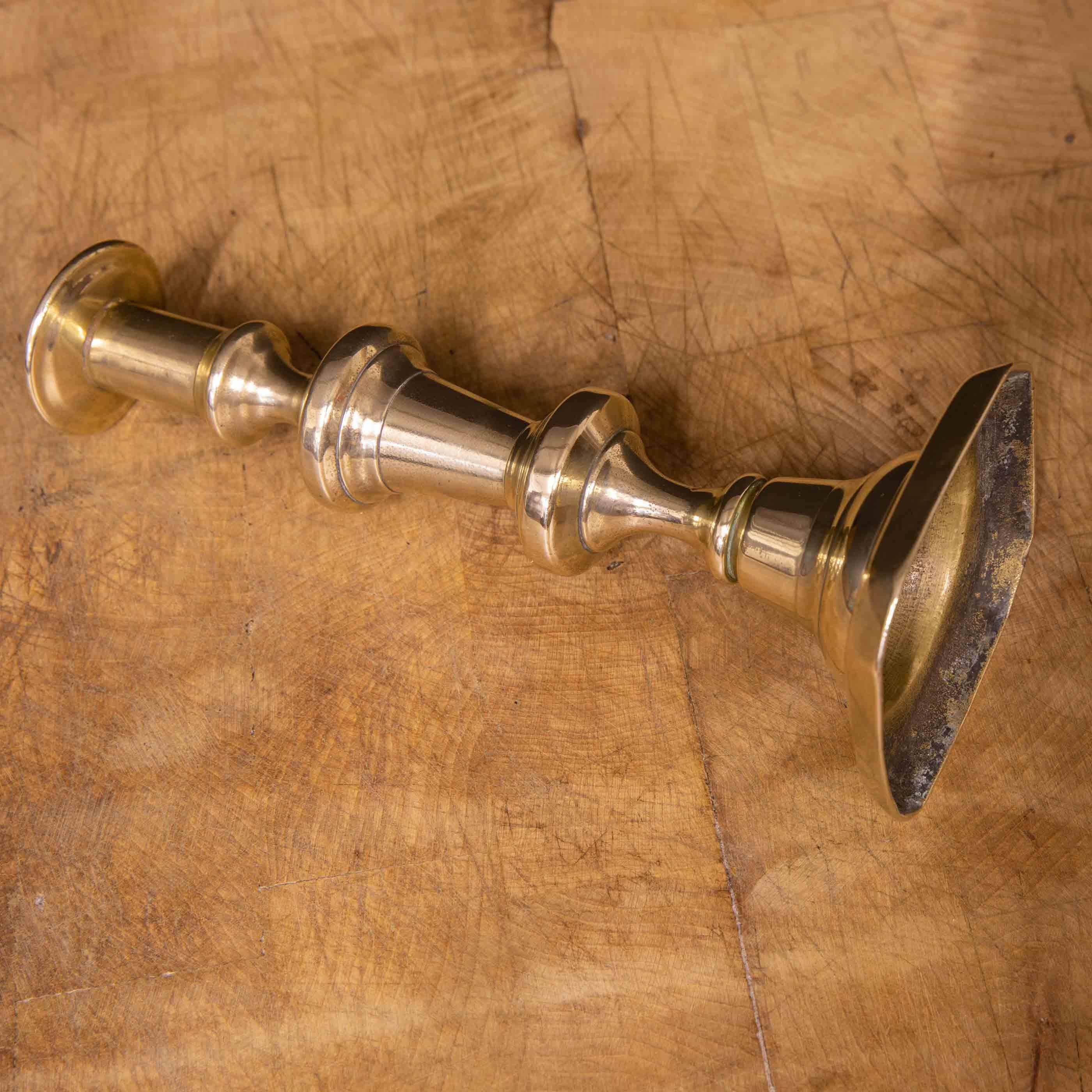 Late Victorian Brass Candlesticks at 1stDibs