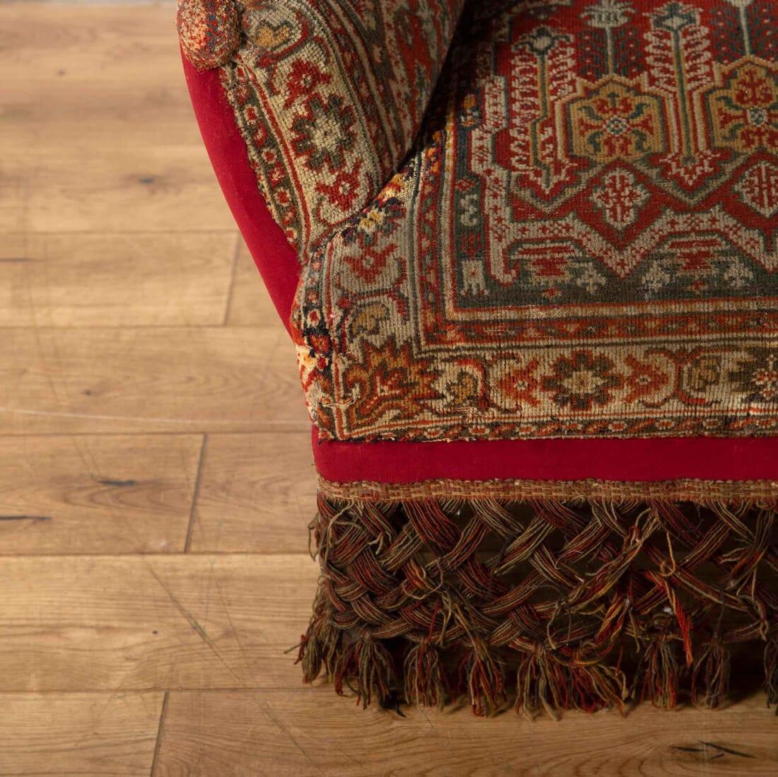 Late Victorian Carpet Sofa at 1stDibs