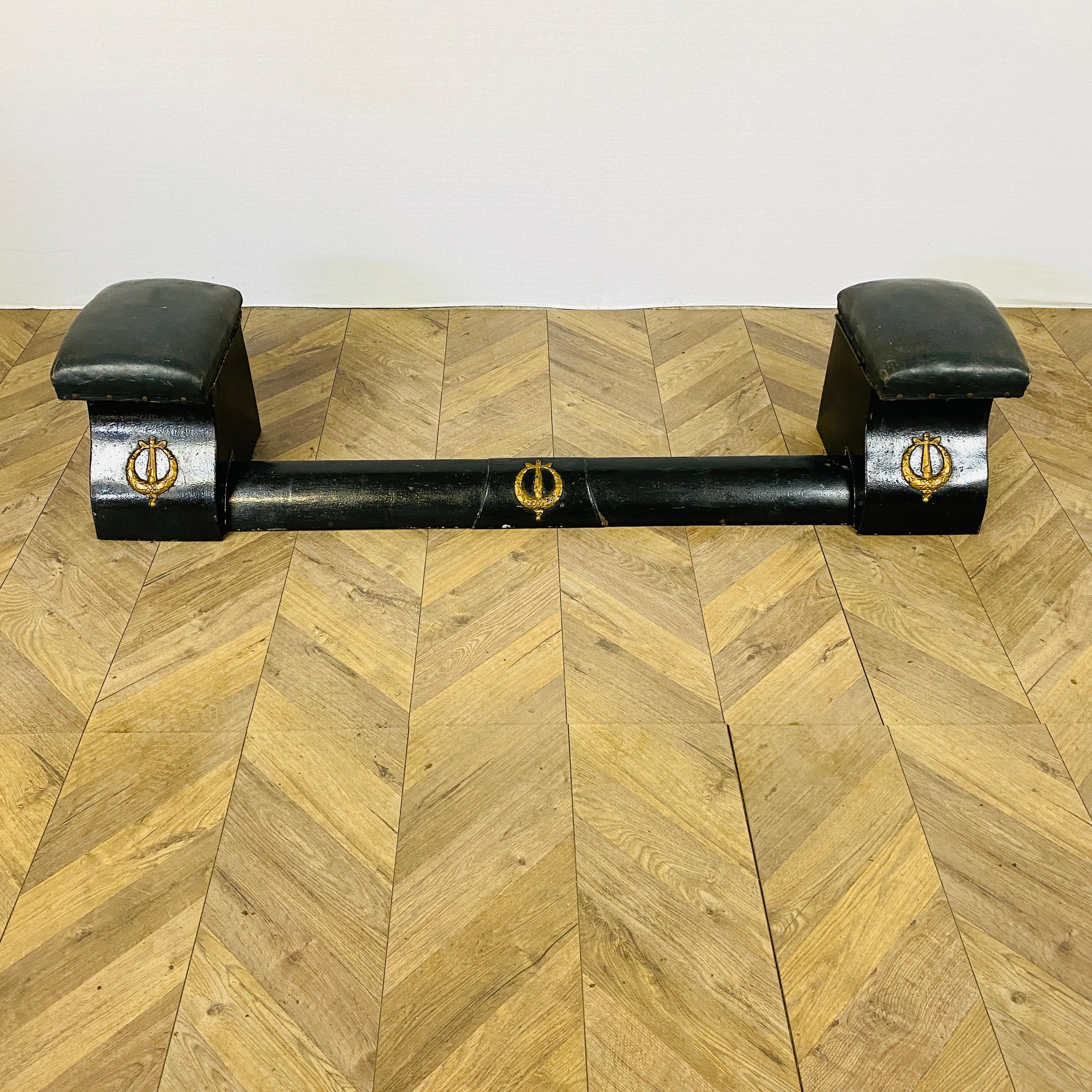 Late Victorian, Extendable Fire Fender with Coal Box + Upholstered Club ...