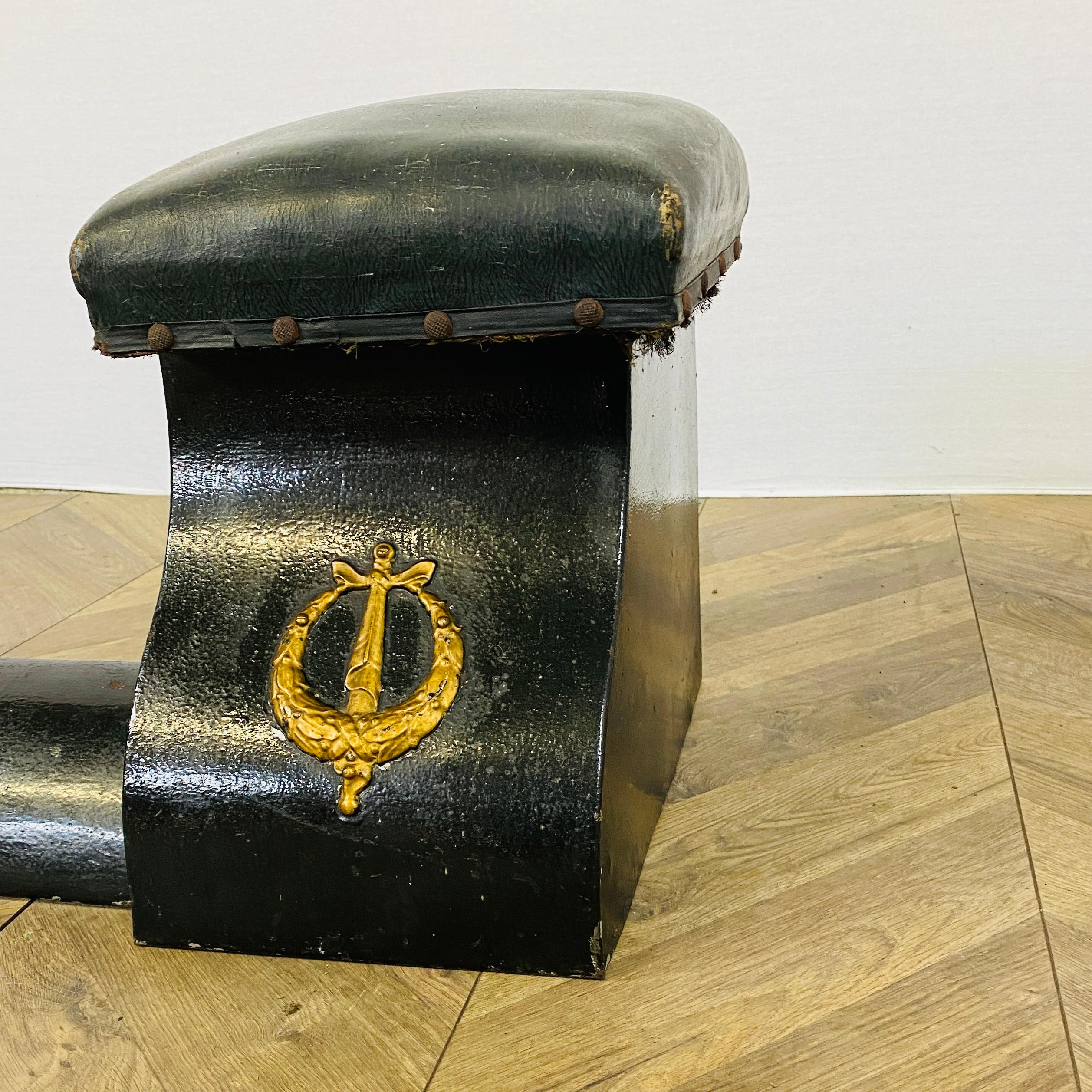Late Victorian, Extendable Fire Fender with Coal Box + Upholstered Club ...