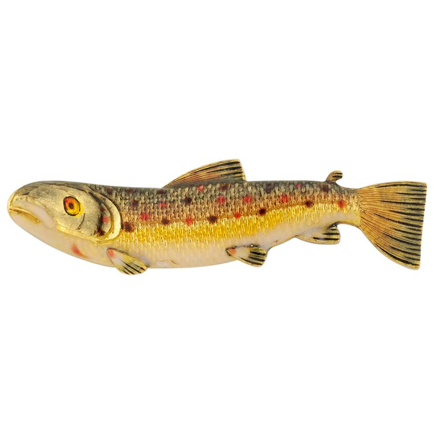 Late Victorian Fish Brooch at 1stDibs
