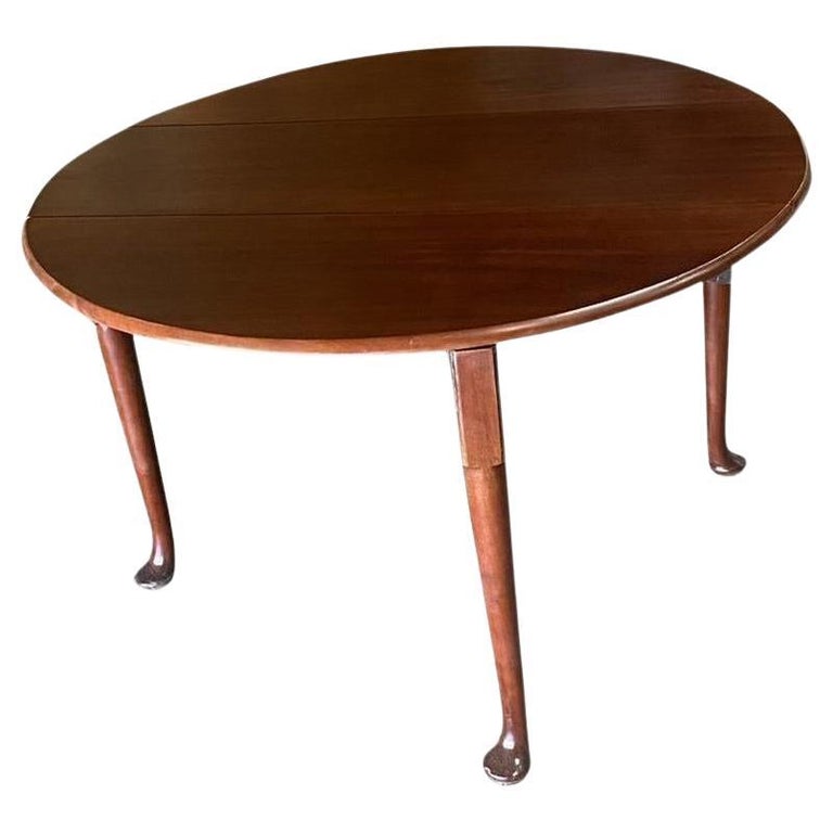 Late Victorian French Drop-Leaf Oak Dining Table For Sale at 1stDibs