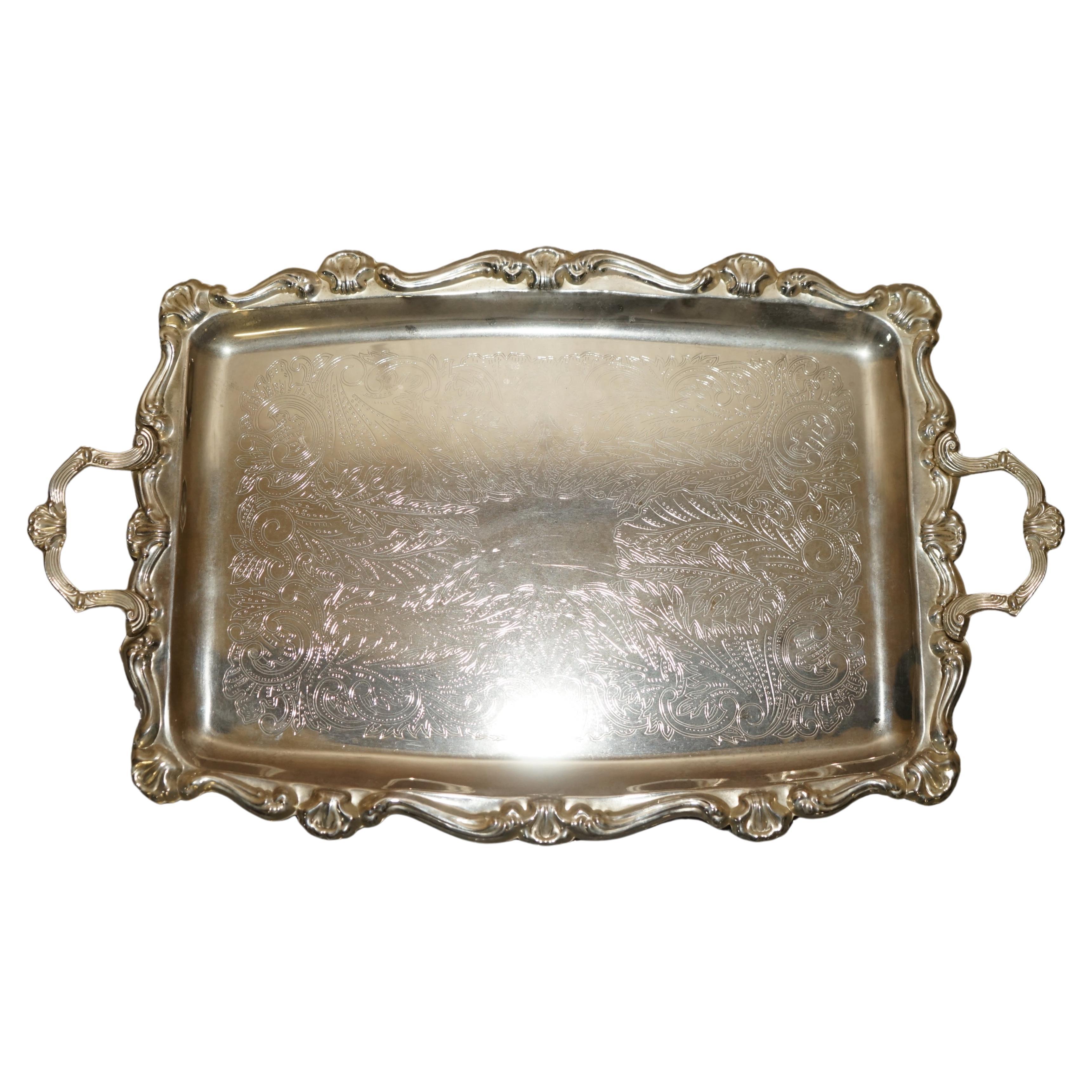 Art Deco WMF Silver Plated Huge Oval Serving Tray at 1stDibs