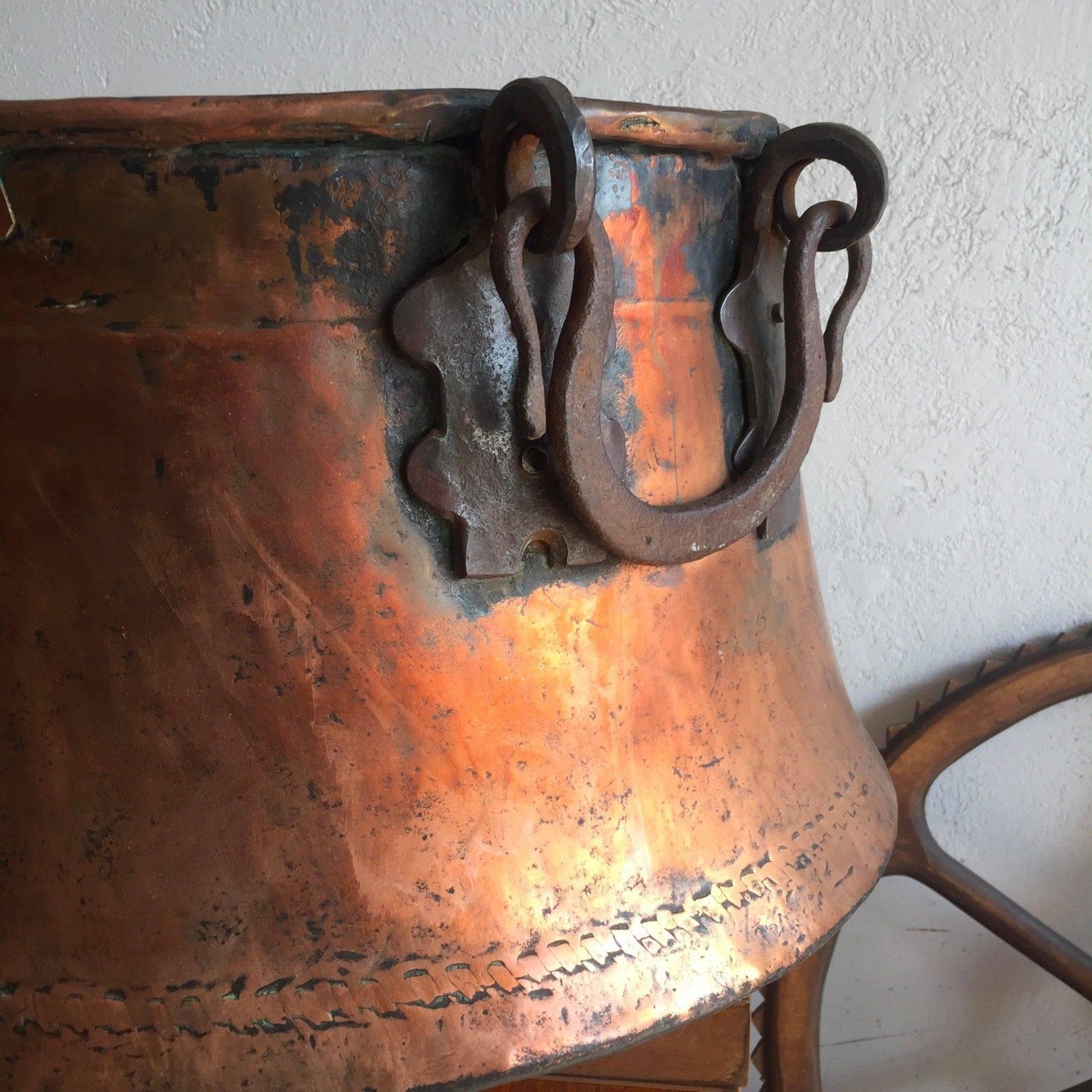 Late Victorian Hand-Hammered Copper Cauldron Pot For Sale at 1stDibs ...