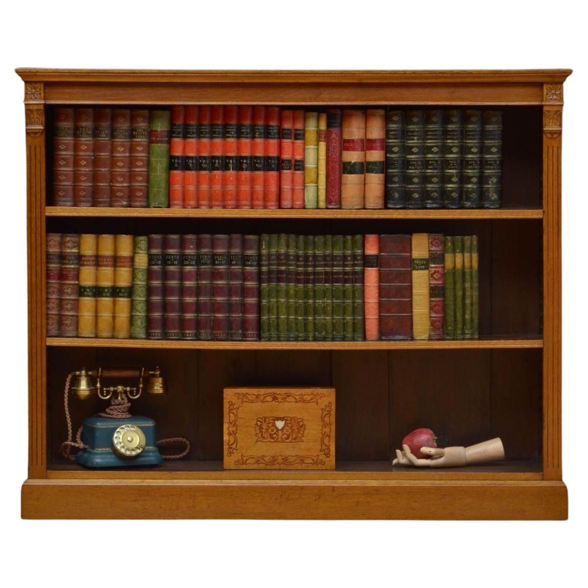 Gothic Dark Oak Open Bookcase at 1stDibs