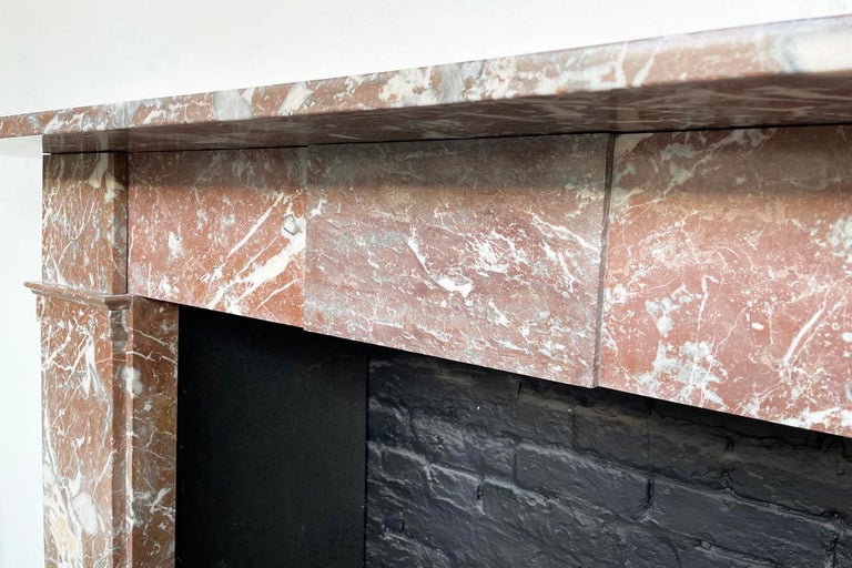 Late Victorian Rouge Marble Fire Surround at 1stDibs