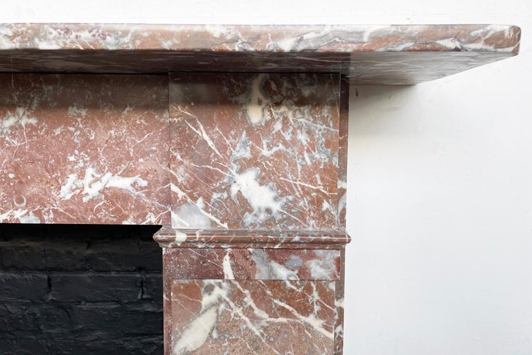 Late Victorian Rouge Marble Fire Surround at 1stDibs