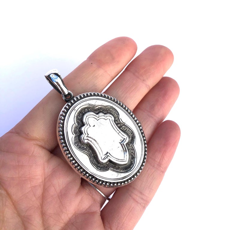 Late Victorian Silver Fancy Locket For Sale (Free Shipping) at 1stDibs
