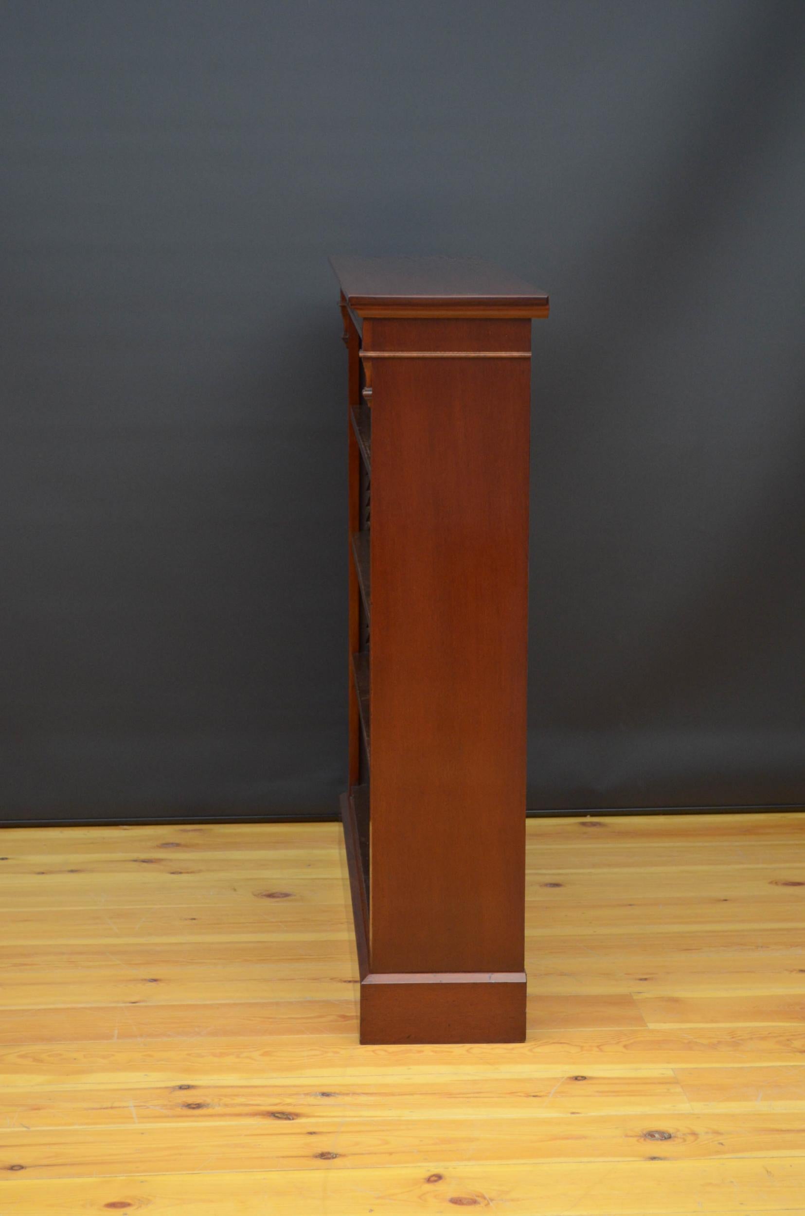 Late Victorian Walnut Open Bookcase at 1stDibs