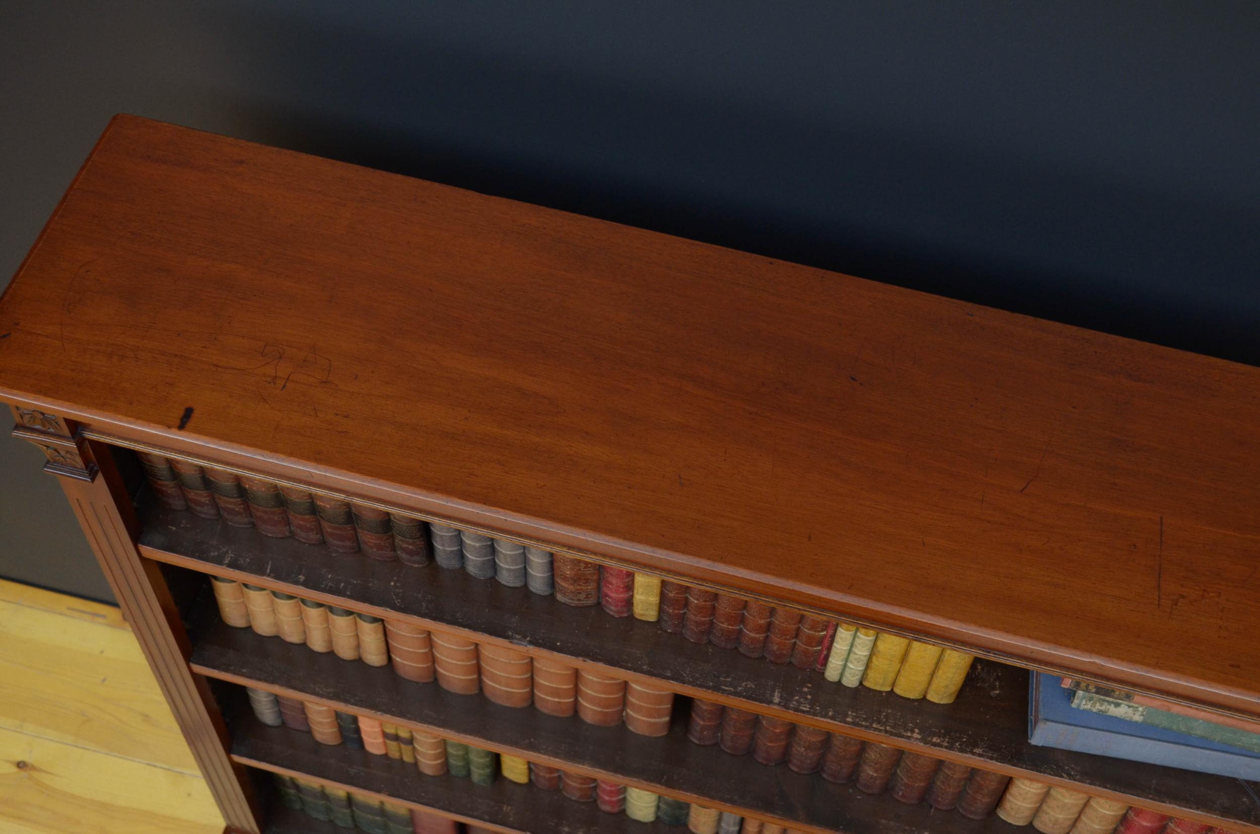 Late Victorian Walnut Open Bookcase at 1stDibs