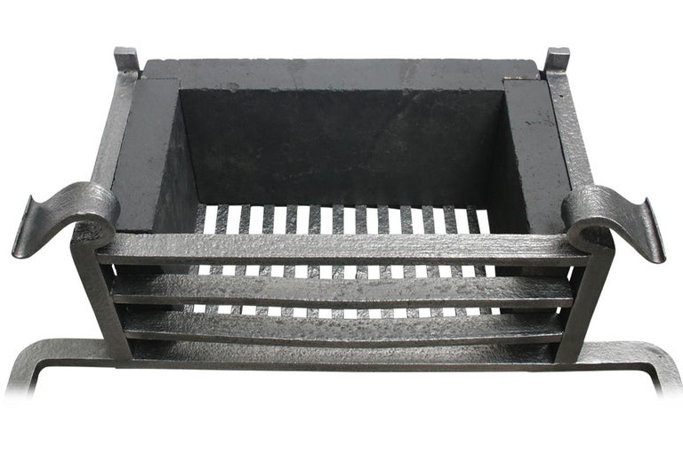 Late Victorian Wrought Iron Arts and Crafts Fire Basket For Sale at 1stDibs