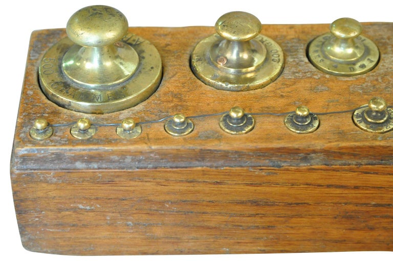 Later 19th Century French Set of Scale Weights at 1stDibs