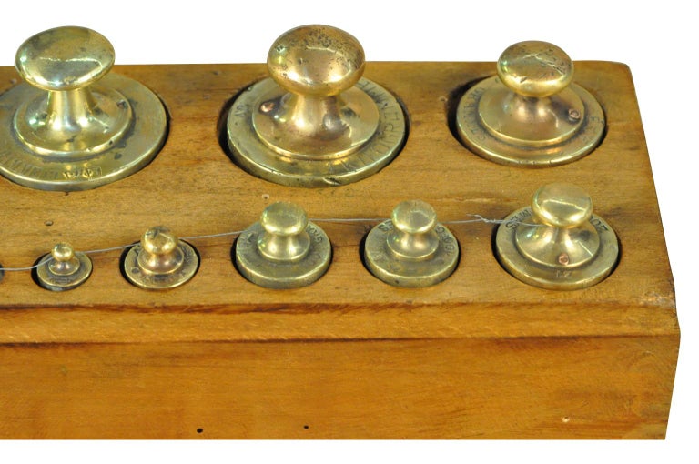 Later 19th Century French Set of Scale Weights at 1stDibs