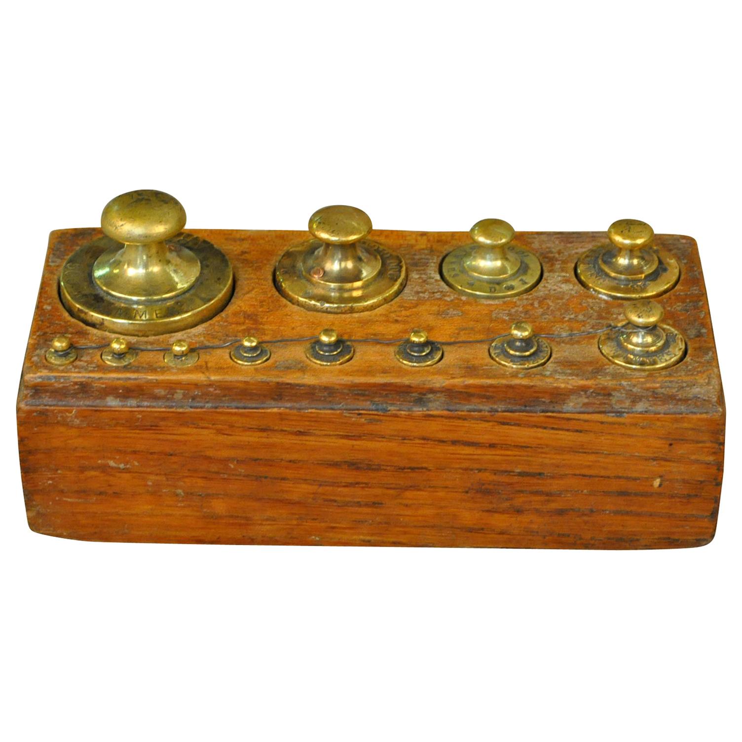 Later 19th Century French Set of Scale Weights at 1stDibs