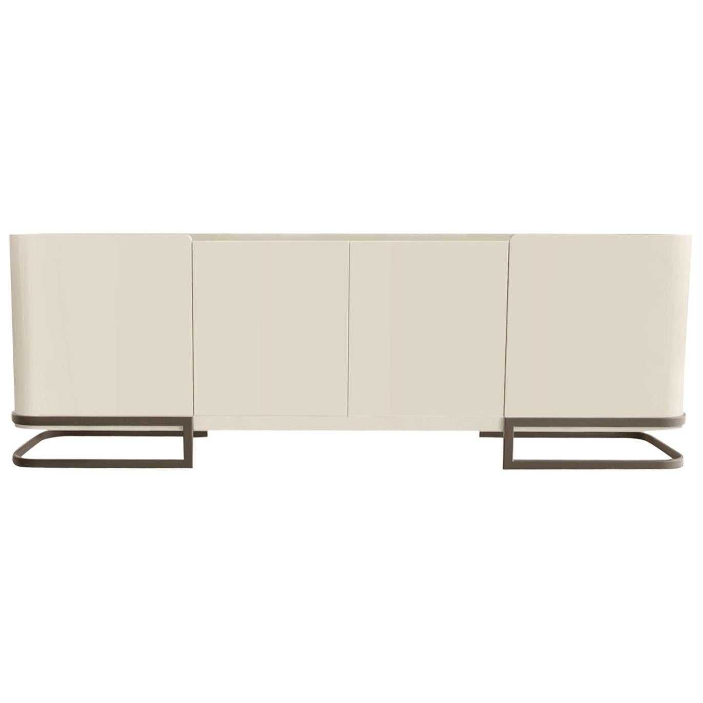 Modern Latte Lacquered High Gloss Cream Sideboard by Caffe Latte For ...