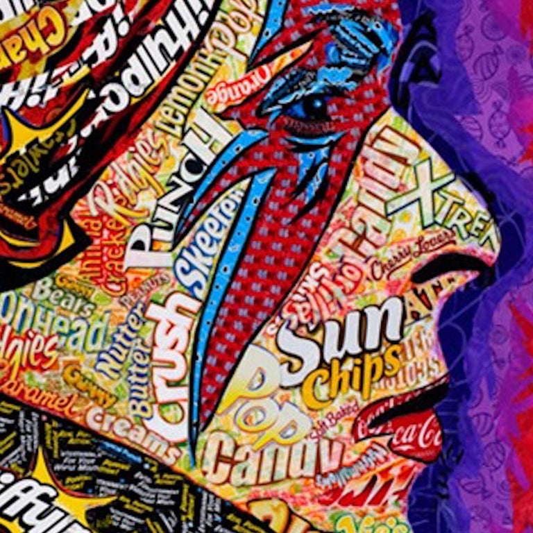Laura Benjamin - Bowie - Original - Part of Candy Wrapper Collage ...