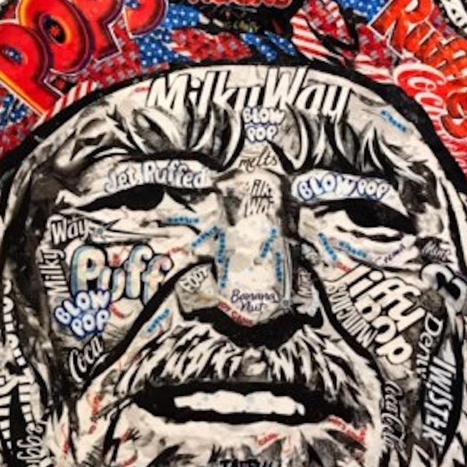 Laura Benjamin - Willie - Candy Wrapper Collage Series For Sale at ...