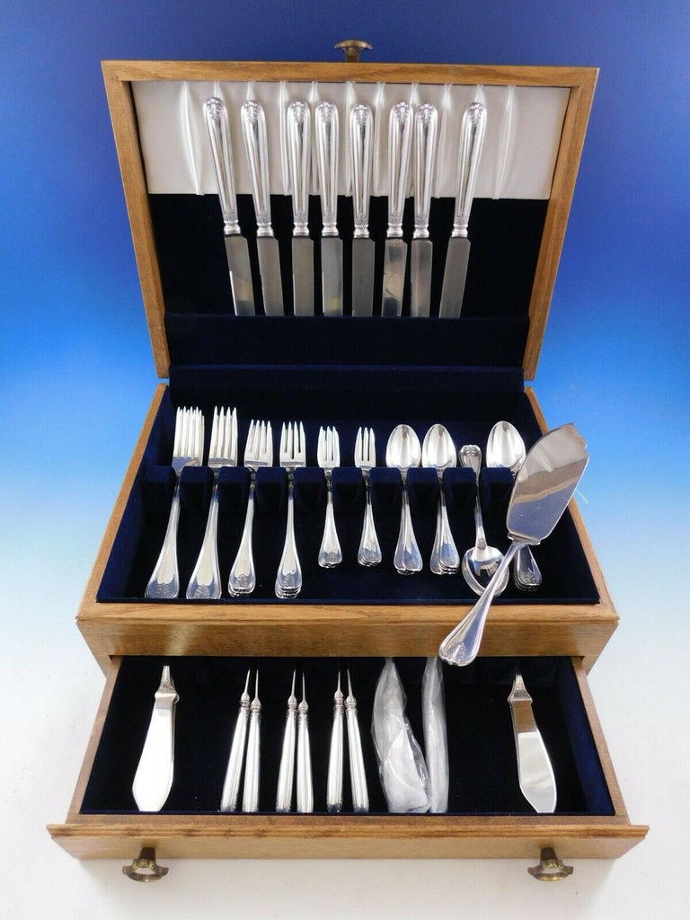 Laura by Buccellati Italy Sterling Silver Flatware Set 8 Service 64 Pcs ...