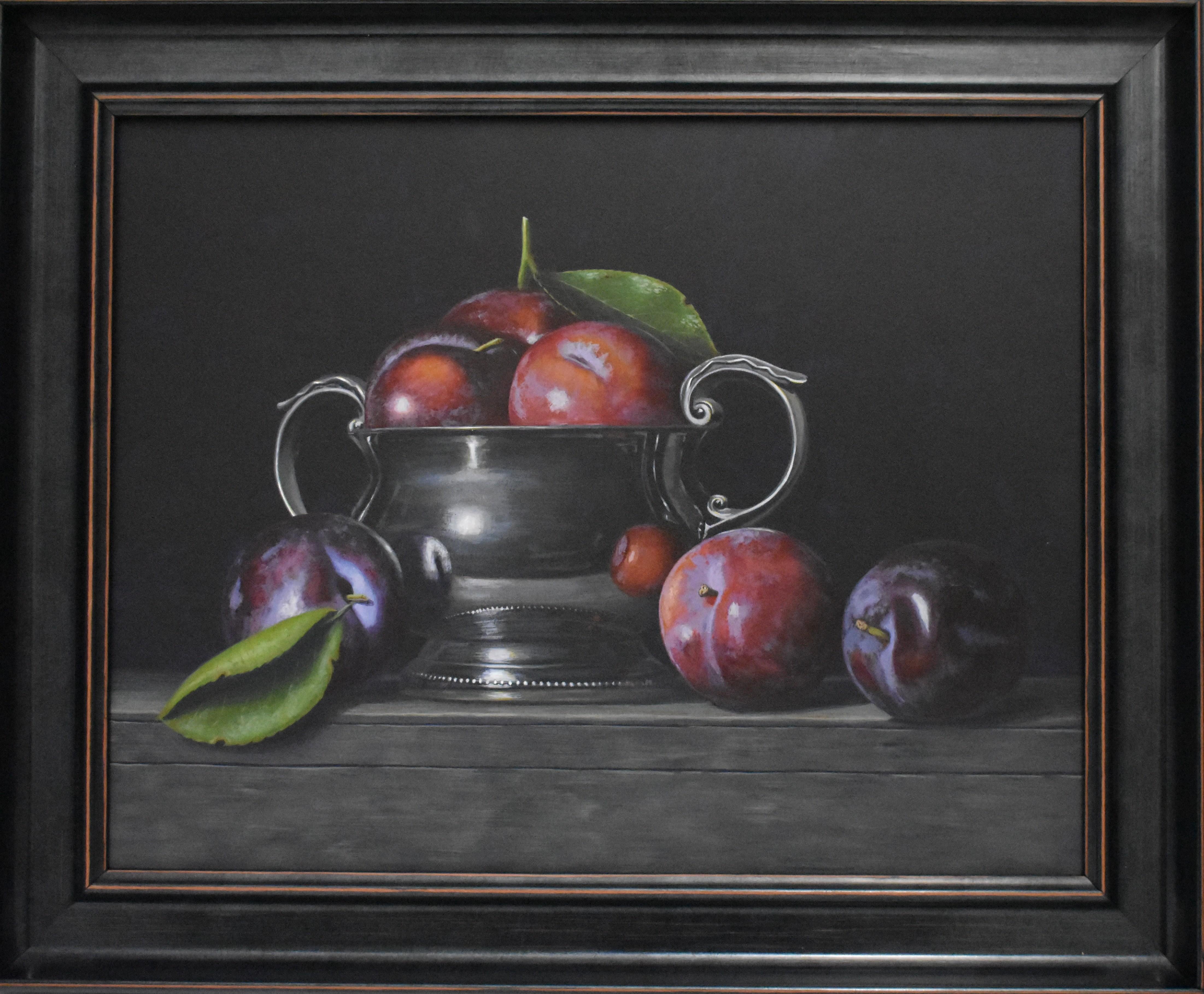 Laura Critchlow - Plums II - original hyperrealism art - acrylic ...