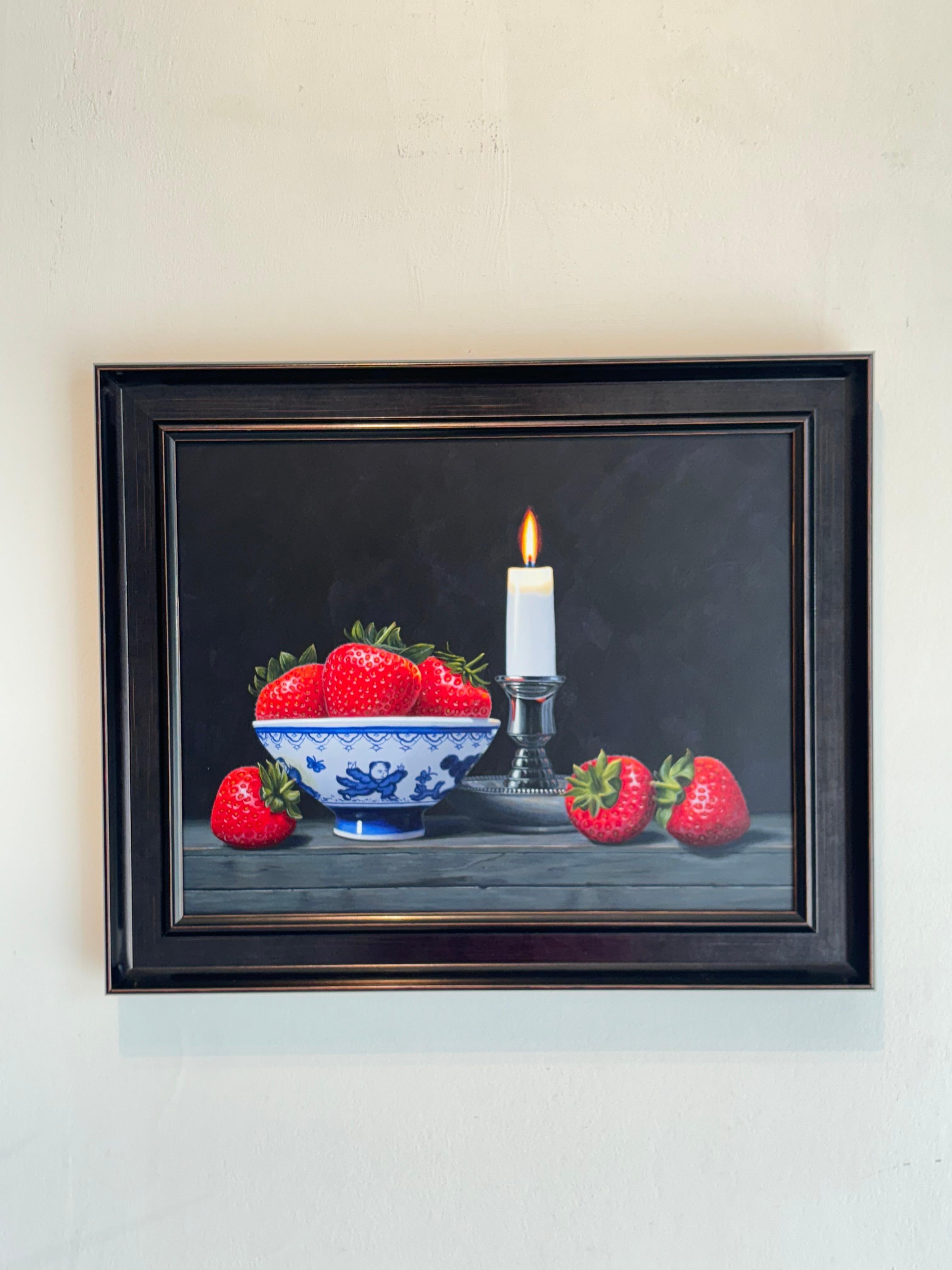 Laura Critchlow - Fresas- pintura acrílica original de bodegón realista ...