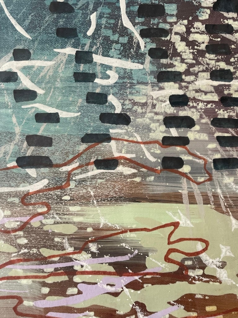 Laura Fayer - Laura Fayer "Delicate Earth 202" Acrylic and Japanese ...