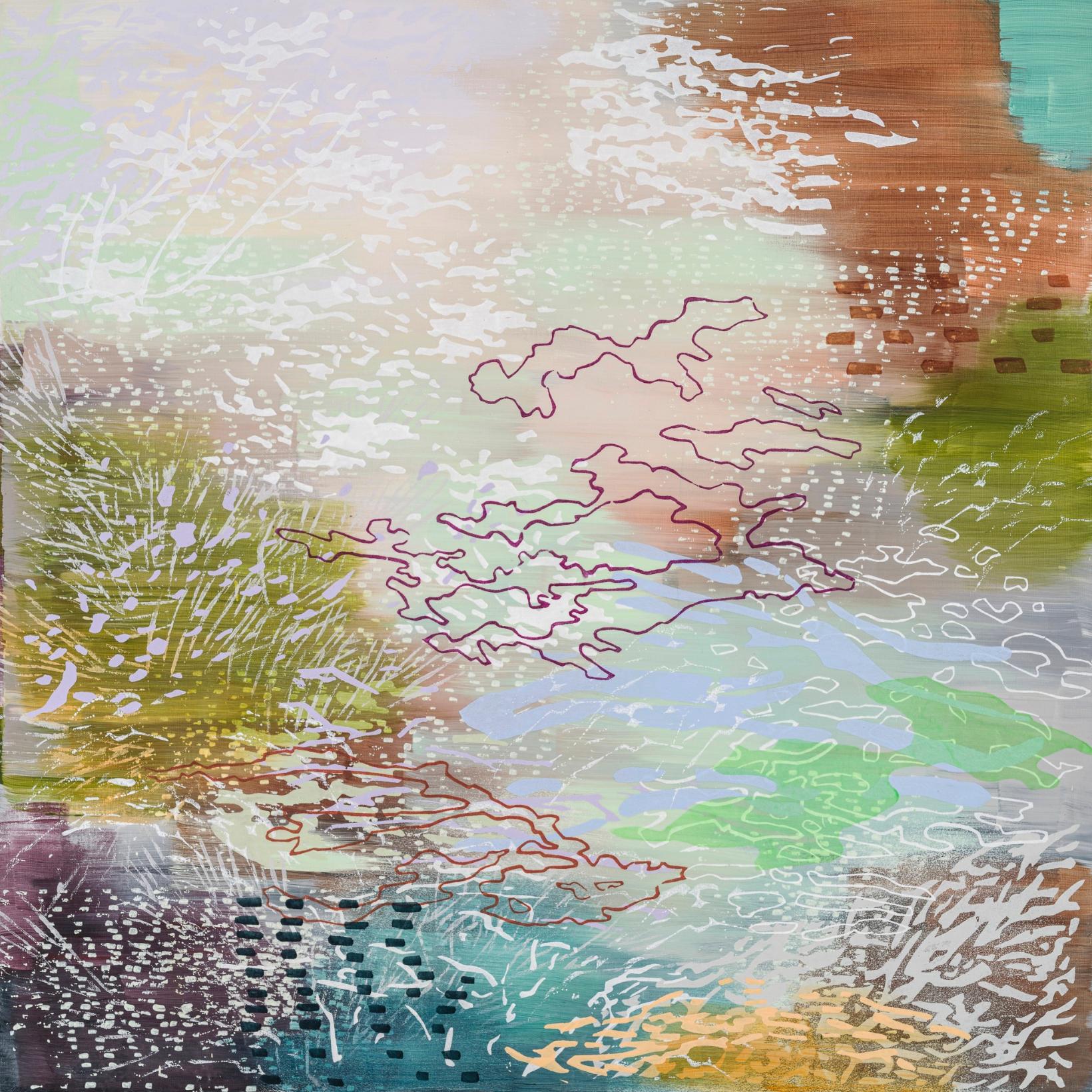 Laura Fayer - Laura Fayer "Enchanted Beyond" Acrylic and Japanese Paper ...