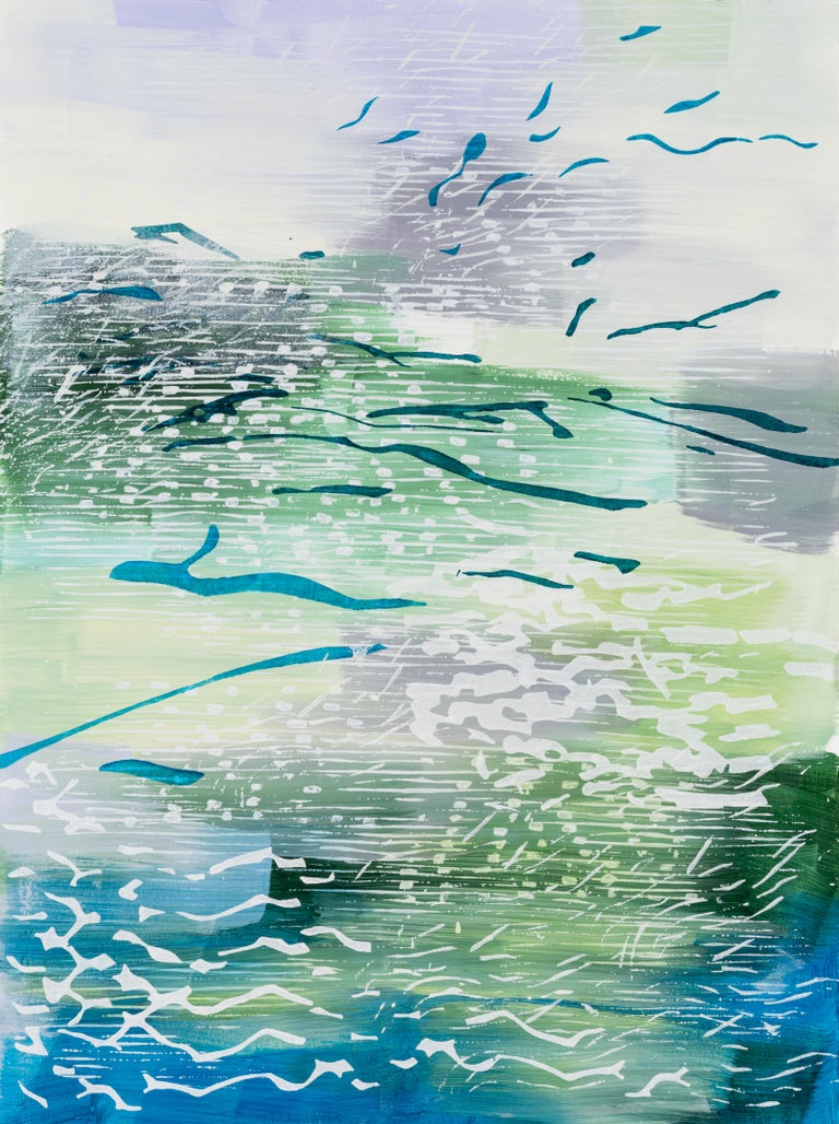 Laura Fayer - Laura Fayer "Forest Flower 102" Acrylic and Japanese ...