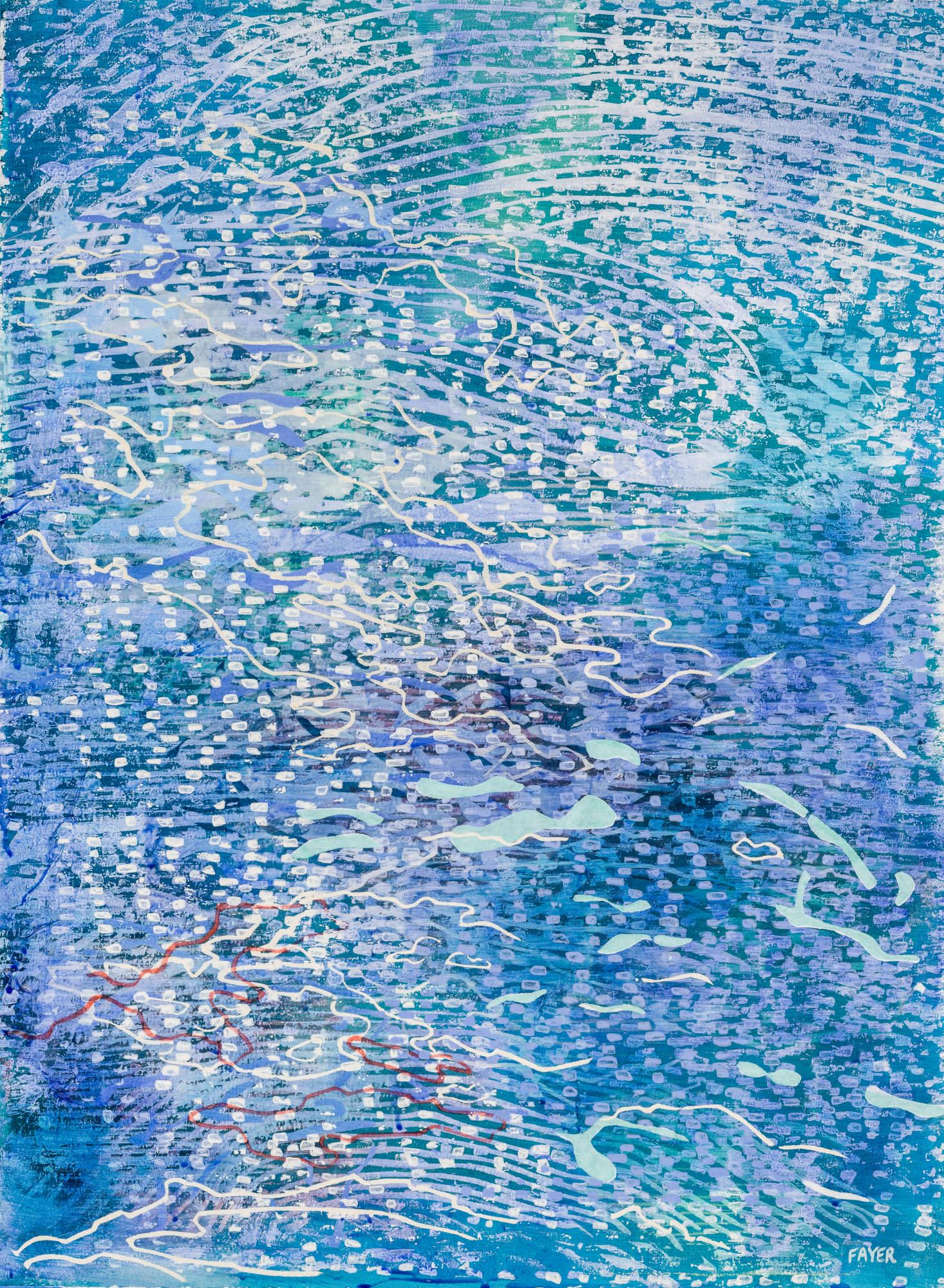 Laura Fayer - Laura Fayer "Sparkle Tide 202" - Abstract Acrylic ...