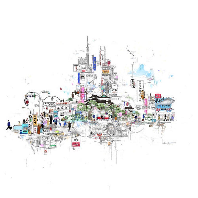 Laura Jordan - Tokyo Lights, Contemporary Cityscape Print, Japanese ...