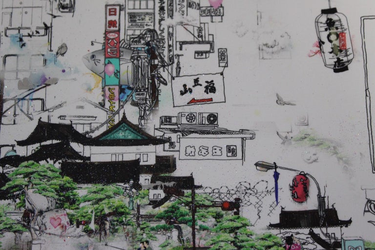 Laura Jordan - Tokyo Lights, Laura Jordan, Contemporary Cityscape Print ...