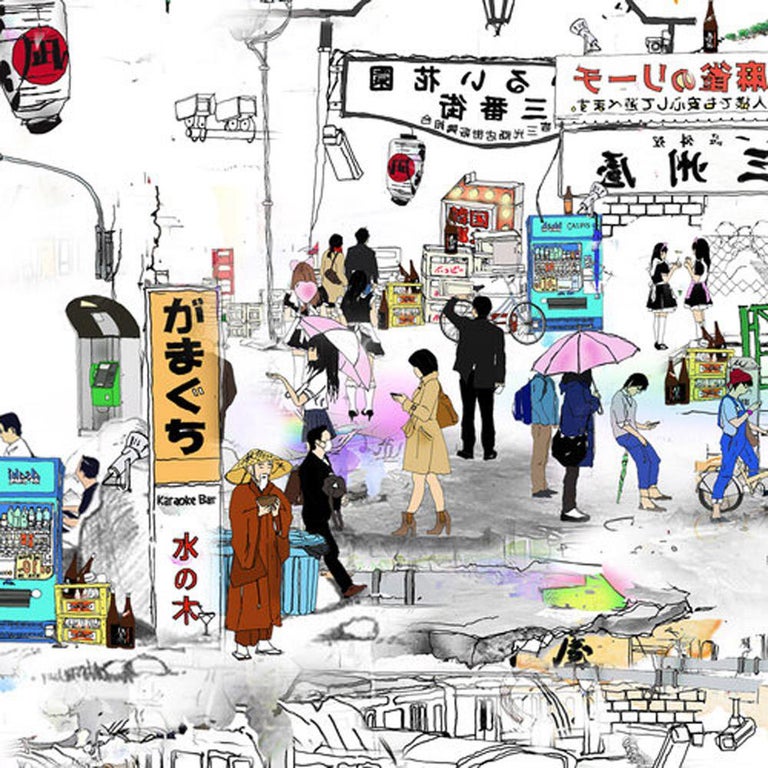 Laura Jordan - Tokyo Lights, Laura Jordan, Contemporary Cityscape Print ...