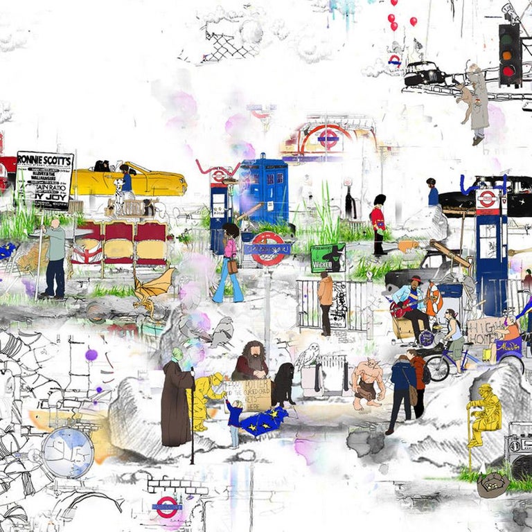 Laura Jordan - We are London Landscape, contempoary cityscape screen ...