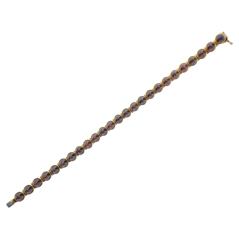 Laura Munder Gold Garnet Bracelet For Sale at 1stDibs