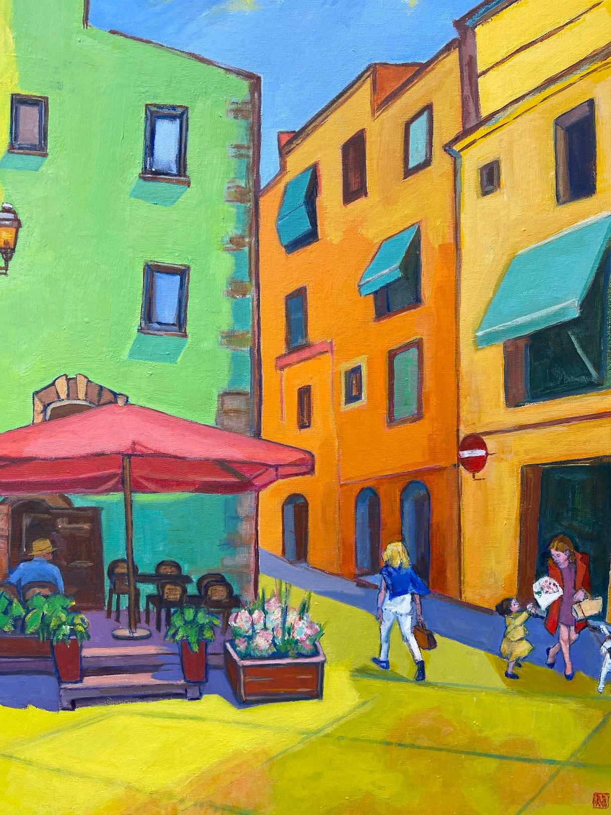 Laura (Yi Zhen) Chen - Alleyway Restaurant 2, Original Painting For ...
