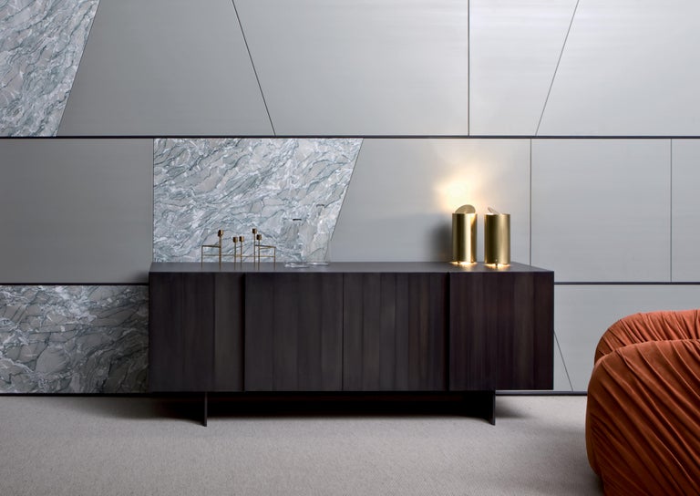 Laurameroni "Stars" Modern Low Sideboard in Black Iron Cenere by ...