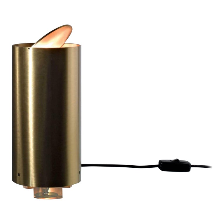 Laurameroni "Tubo Tavolo MF 35" Table Lamp in Satin Brass For Sale at ...