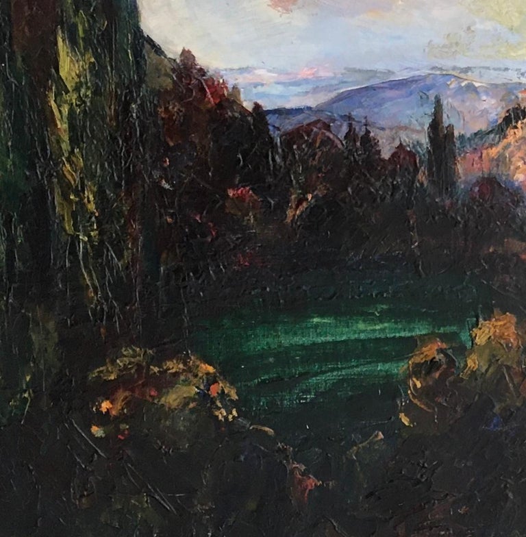 Laure Stella Bruni - Landscape with cypresses For Sale at 1stDibs