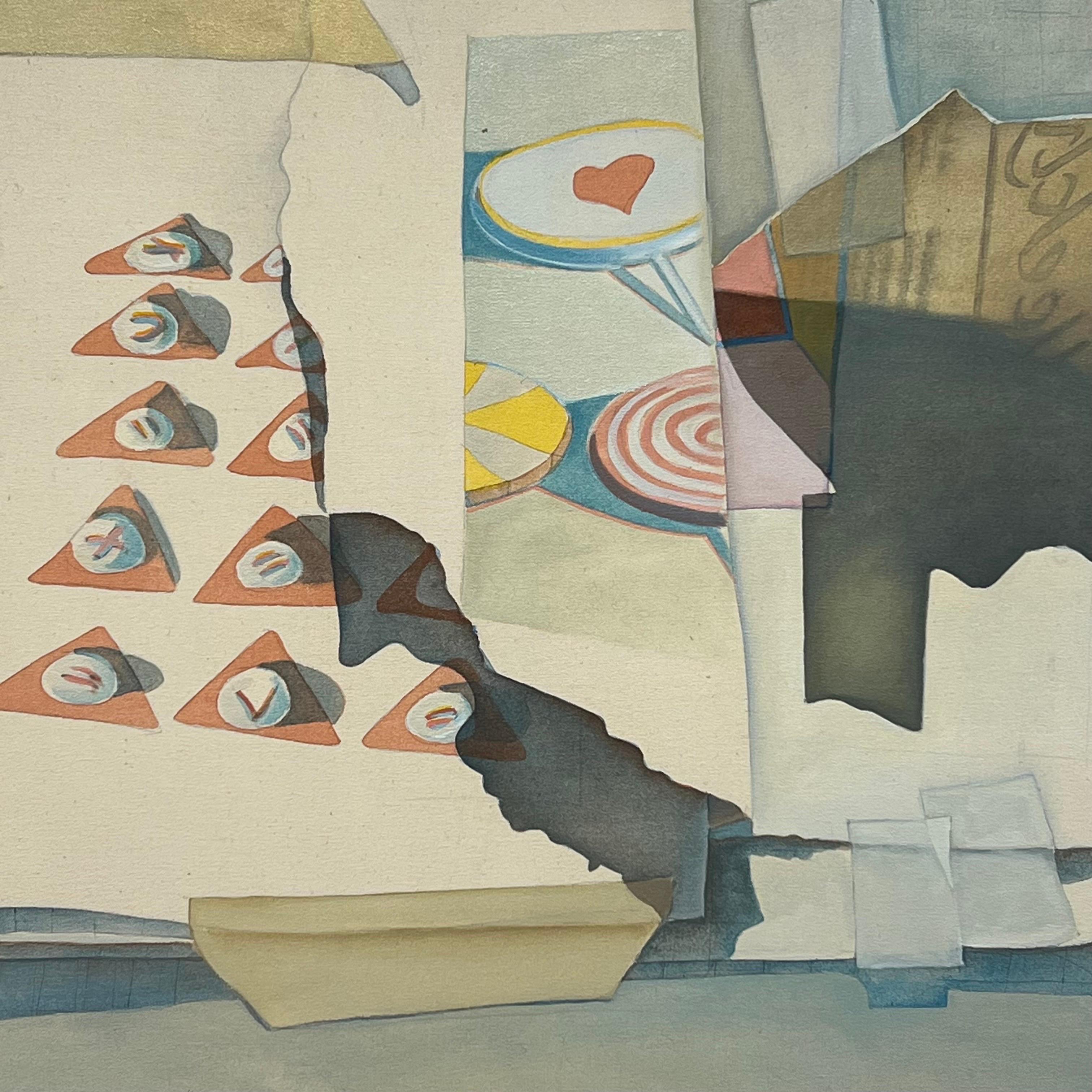 Laureen Landau “Torn Thiebaud” Abstract Oil on Canvas, 1970s For Sale ...