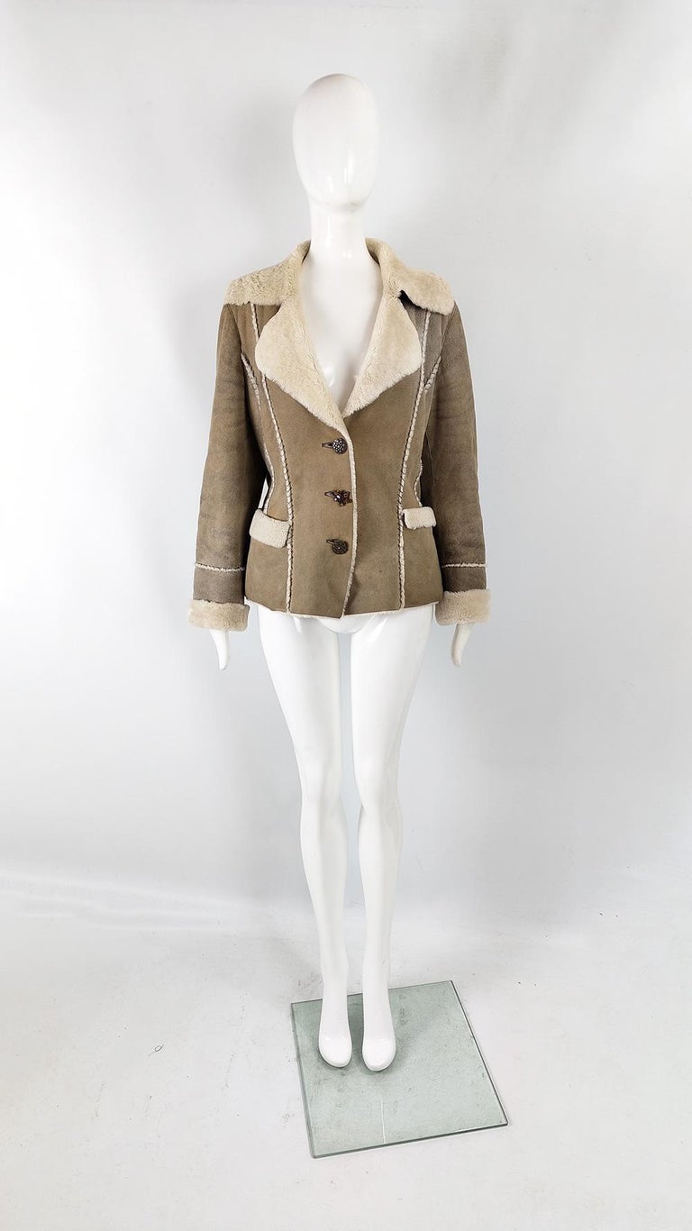 Laurel by Escada Vintage Lightweight 70s Style Sheepskin Shearling Coat ...