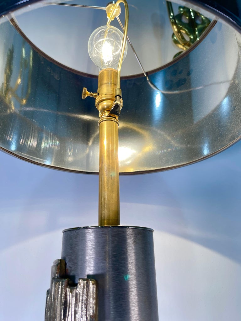 Laurel Lamp with Fantoni Style Applique Stainless and Brass For Sale at ...