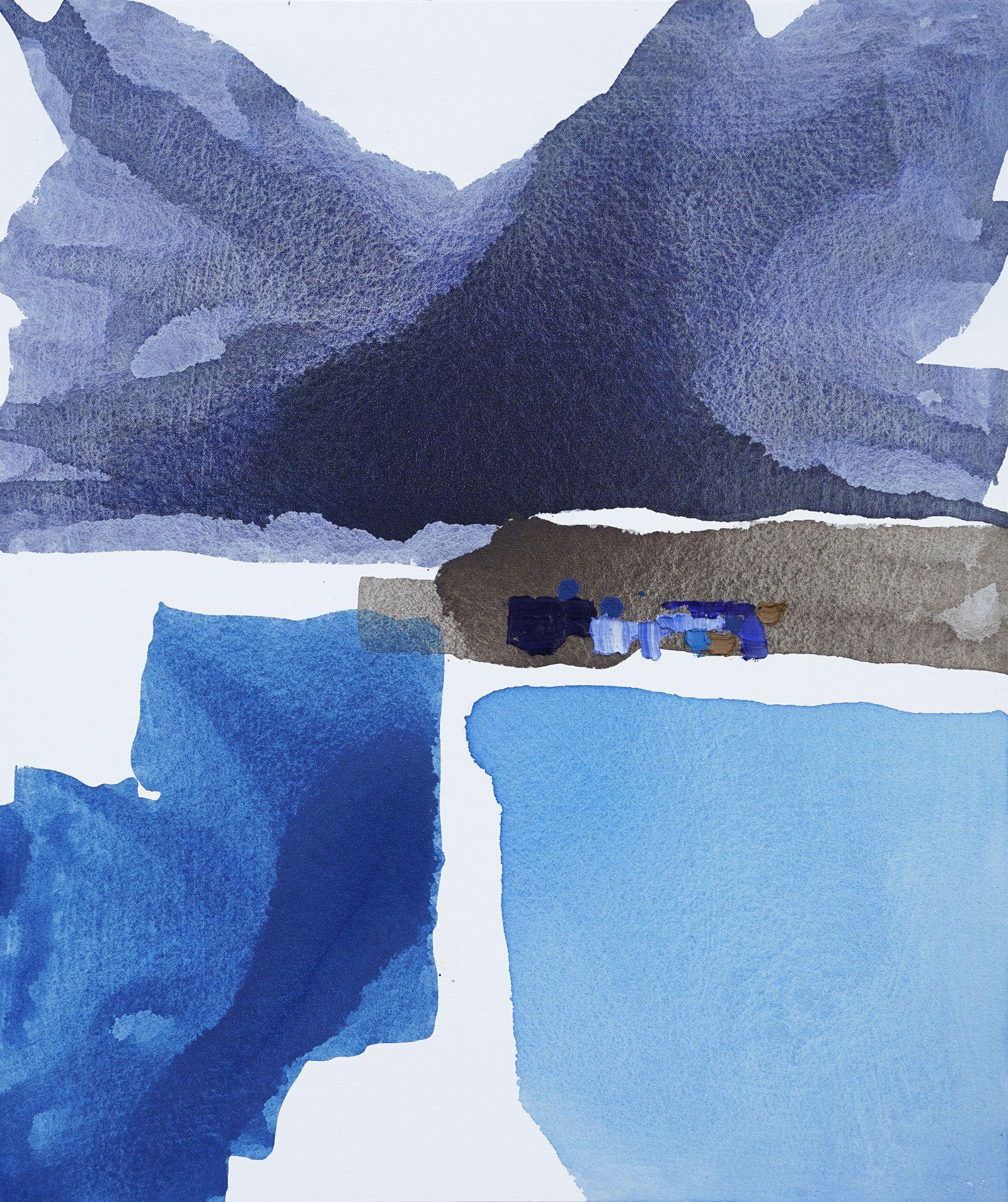 Blue Abstract Landscape Painting - 5,798 For Sale on 1stDibs